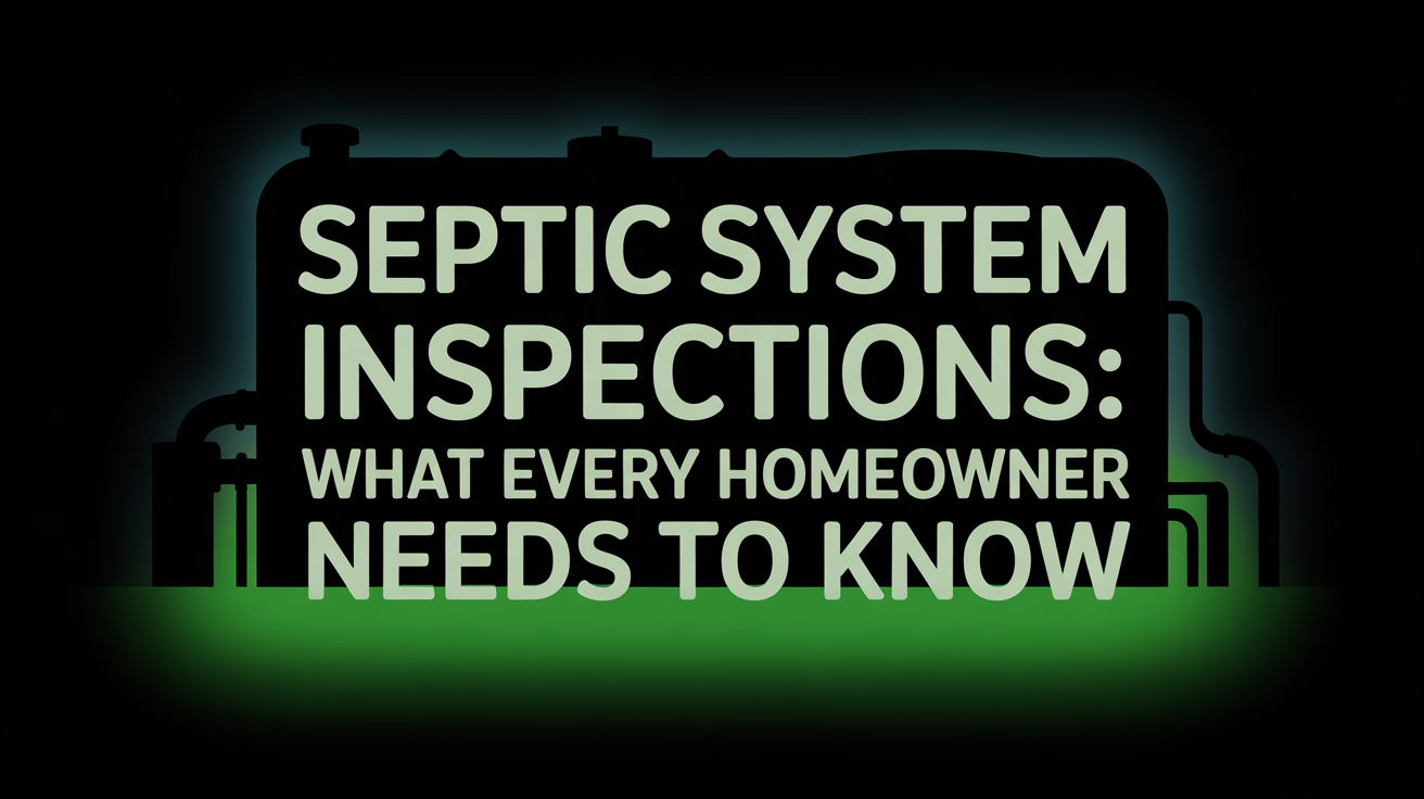 Septic System Inspections: What Every Homeowner Needs to Know